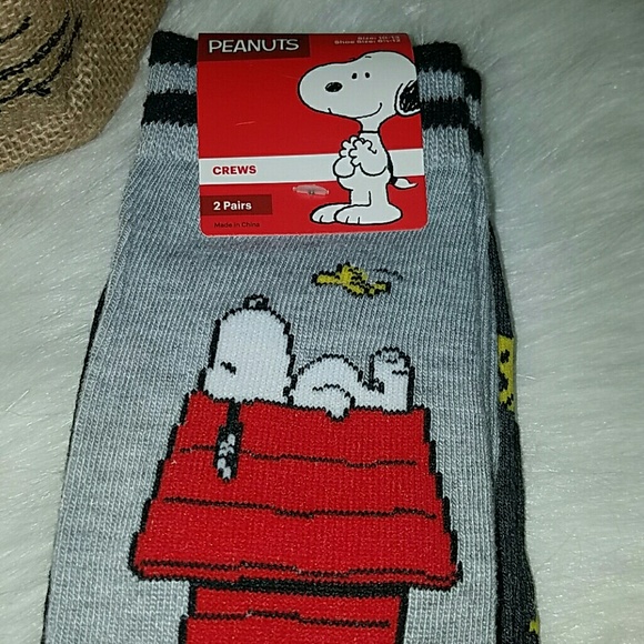 Accessories | Snoopy Peanuts Set Of Two Crew Socks | Poshmark